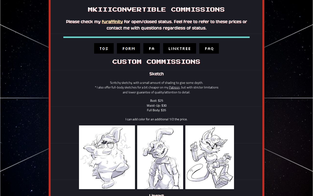 Mkiiiconvertible's Commissions